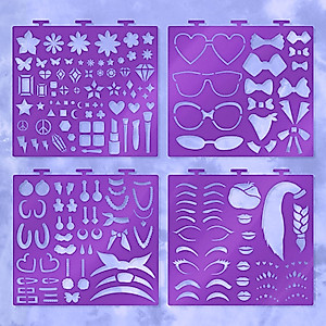 Fashion Angels Make-up & Hair Design Sketch Portfolio (11452) Sketchbook for Beginners, Sketchbook with Stencils and Stickers for Ages 6 and Up