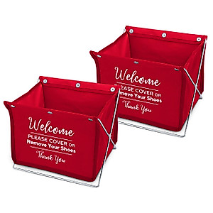Foldable Shoe Cover Holder - Save with our 2 Pack - (Red - 2 Pack)
