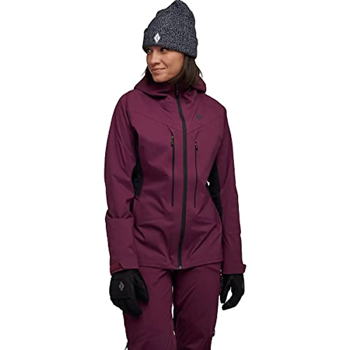 Black Diamond Equipment - Women's Dawn Patrol Hybrid Shell (as1, alpha, l, regular, regular, Blackberry-Black)