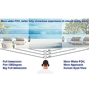 Virtual Reality headsets 3D Glasses Helmets VR Goggles VR Headsets for Phone Cell Phone for TV Movies Video Games Compatible to iOS Android Support 4.7” to 7.3” Mobile Screen with Controller (BR100)