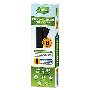 GOFIL 6 Pack Replacement Filter Includes 6 Carbon Pre-filters Compatible with Air Purifier Model AC4825, AC4300BPTCA, AC4900CA, AC4850PT, AC4820, AP2200CA Purifiers & Replacement Filter B