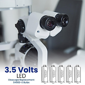 PakCan Compatible with Welch Allyn Halogen LED Replacement Bulb 04900-U for 11720, 11730 and 11735 Ophthalmoscopes, 3.5V