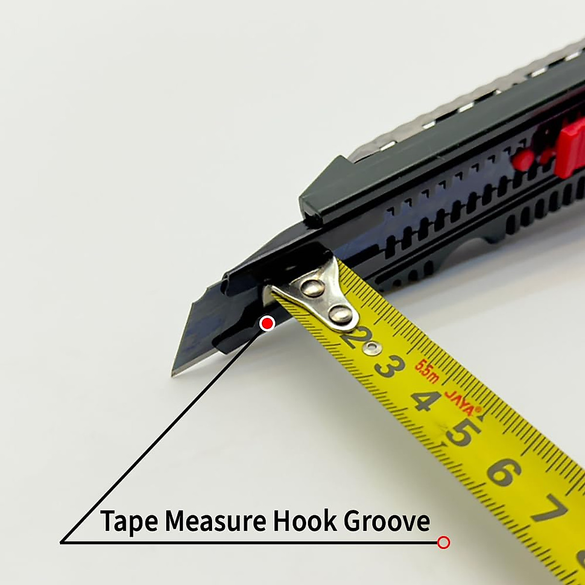 109TOOLs Drywall 4 in 1 Multi Knife Drywall Multi Tool Drywall Rasp Plaster Planer Jab Saw Tape Measure Hook 18mm SK-2 with High Durability Blade Best Premium utility knife