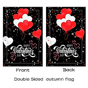Flagmax Valentine Flag, Double Sided Valentine's Day Flag Red Love Valentine Garden Flag 28 x 40 Inch Valentine House Flags for Valentine's Day Decoration