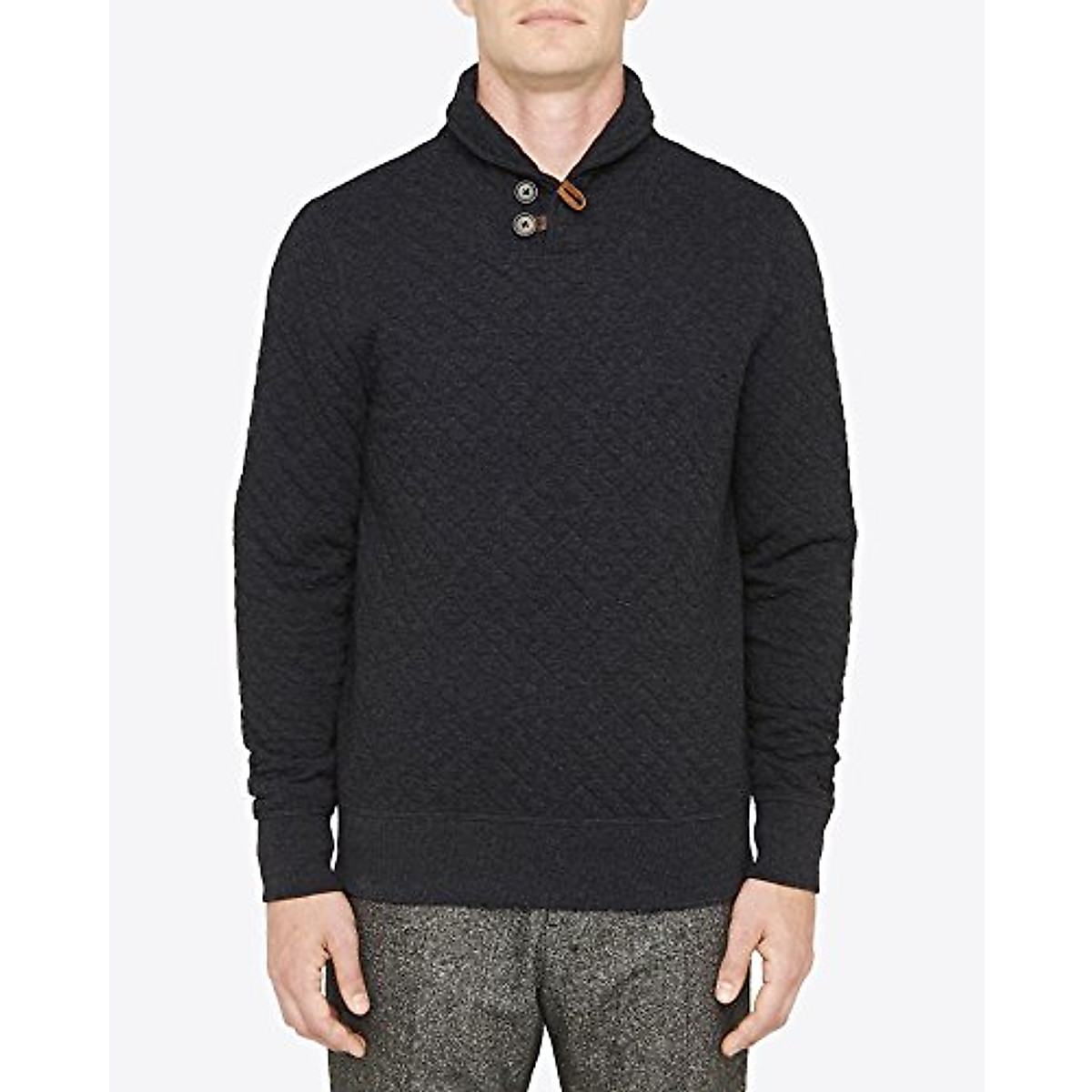 Billy Reid Men's Diamond Quilt Shawl, Dark Navy, Large