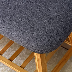 Aybihous3 Living Room Bamboo Bench Entryway Shoe Rack 39.3 x 12 x 17.3 inch