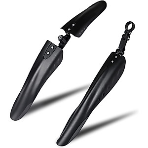 Noheiwur Bike Mudguard Set for 24/26/27.5 inch, 3 Parts-Universal Full Cover Thicken Widen Bicycle Fenders Set Mountain Bike Front and Rear Mud Guard Adjustable Bike Fender Mudflap for MTB Road Bike