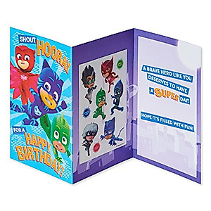 American Greetings Birthday Card for Kids (PJ Masks)