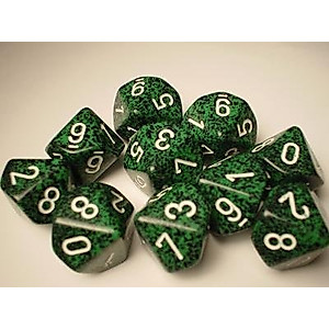 Chessex Dice Sets: Recon Speckled - Ten Sided Die d10 Set (10)