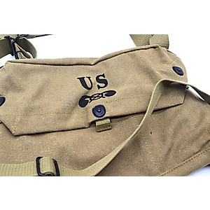 Replica WW2 U.S. ARMY LIGHTWEIGHT SERVICE GAS MASK BAG khaki Color