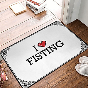 Abipuir Funny Bedroom Decor I Love Fisting Doormat Friends Door Mat Desk Decor for Men (Color : Colour, Size : 50X80CM)