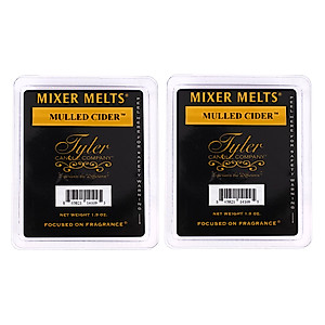Tyler Candle Company 14109 Mulled Cider 1.9 Ounce Scented Mixer Wax Melts Cubes for Tart Burner, Pack of 2