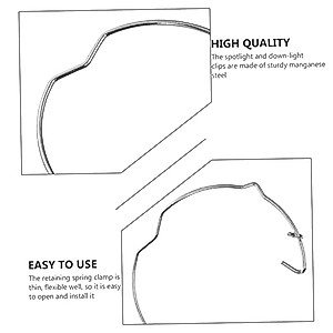 OSALADI 12pcs Spotlight Fixing Buckle Ring Spotlight Round Light Bulbs Spring Bulbs LED Bulb Round Retaining Clip Spot Light Retaining Spring Clip Downlight Repair Parts Retaining Rings