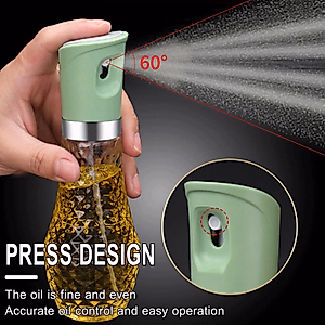 Olive Oil Mister Spray Bottle for Cooking | Cooking Oil Sprayer for Air Fryer, 260ml Glass Olive Oil Mister Cooking Spray Bottle for Baking, BBQ, Salad, Air Fryer, Roasting