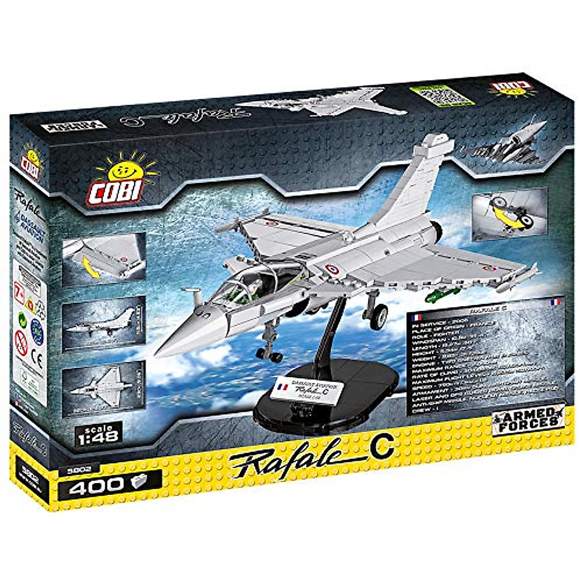 COBI Armed Forces Rafale C Fighter Aircraft, Silver
