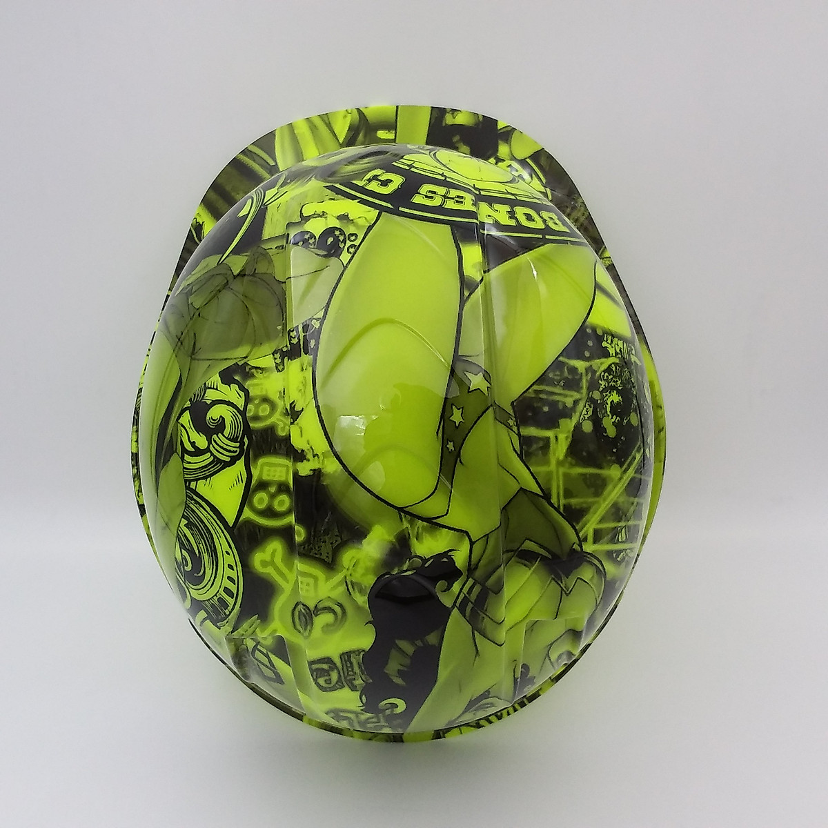 Wet Works Imaging Customized Pyramex Cap Style Green Bad Bones Club Hard Hat with Ratcheting Suspension