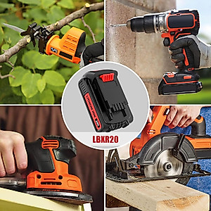 BATTOOL 2Pack 3800mAh 20V Replace for Black and Decker 20V Lithium Battery Compatible with Black & Decker 20V MAX Battery LBXR20 LB20 LBX20 Cordless Power Tools