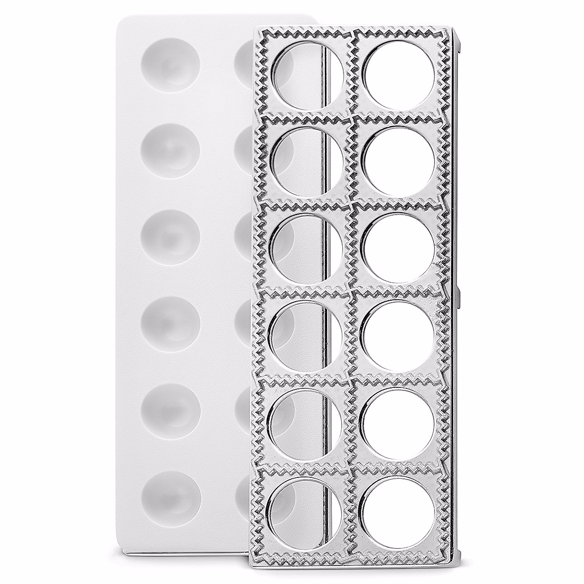 Bellemain Ravioli Maker Press | Pelmeni Mold, Pierogi Press, Potsticker Meat Pie Dumpling Maker, Ravioli Stamp Pasta Making Kit, Pasta Making Tools, Ravioli Press Mold | Makes 12 Ravioli, 1.5” Square