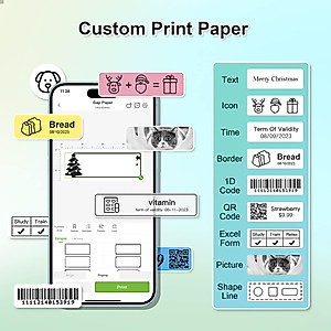 Nelko Genuine P21 Label Maker Tape, 14x40mm (0.55"x1.57"), Standard Laminated Thermal Label Tape Replacement, for Home Office, 180 Labels/Roll, White