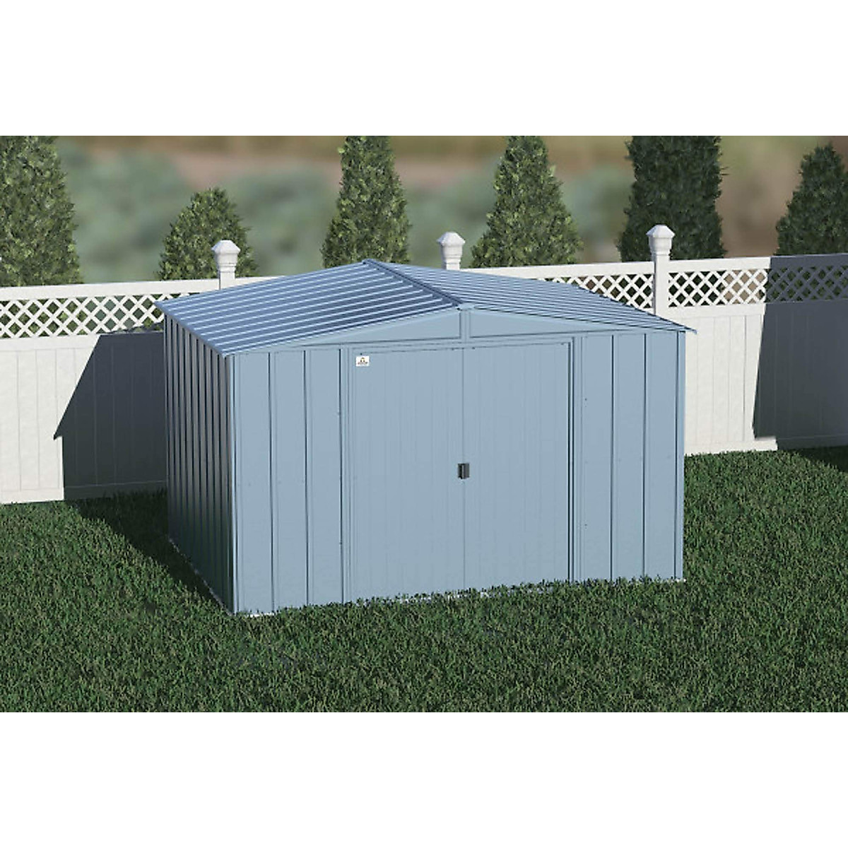 Arrow Classic Steel Storage Shed, 10x8, Blue Grey