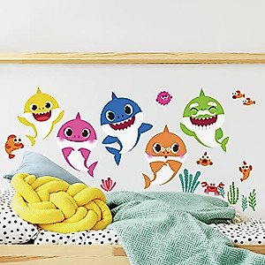 RoomMates RMK4303SCS Baby Shark Peel and Stick Wall Decals