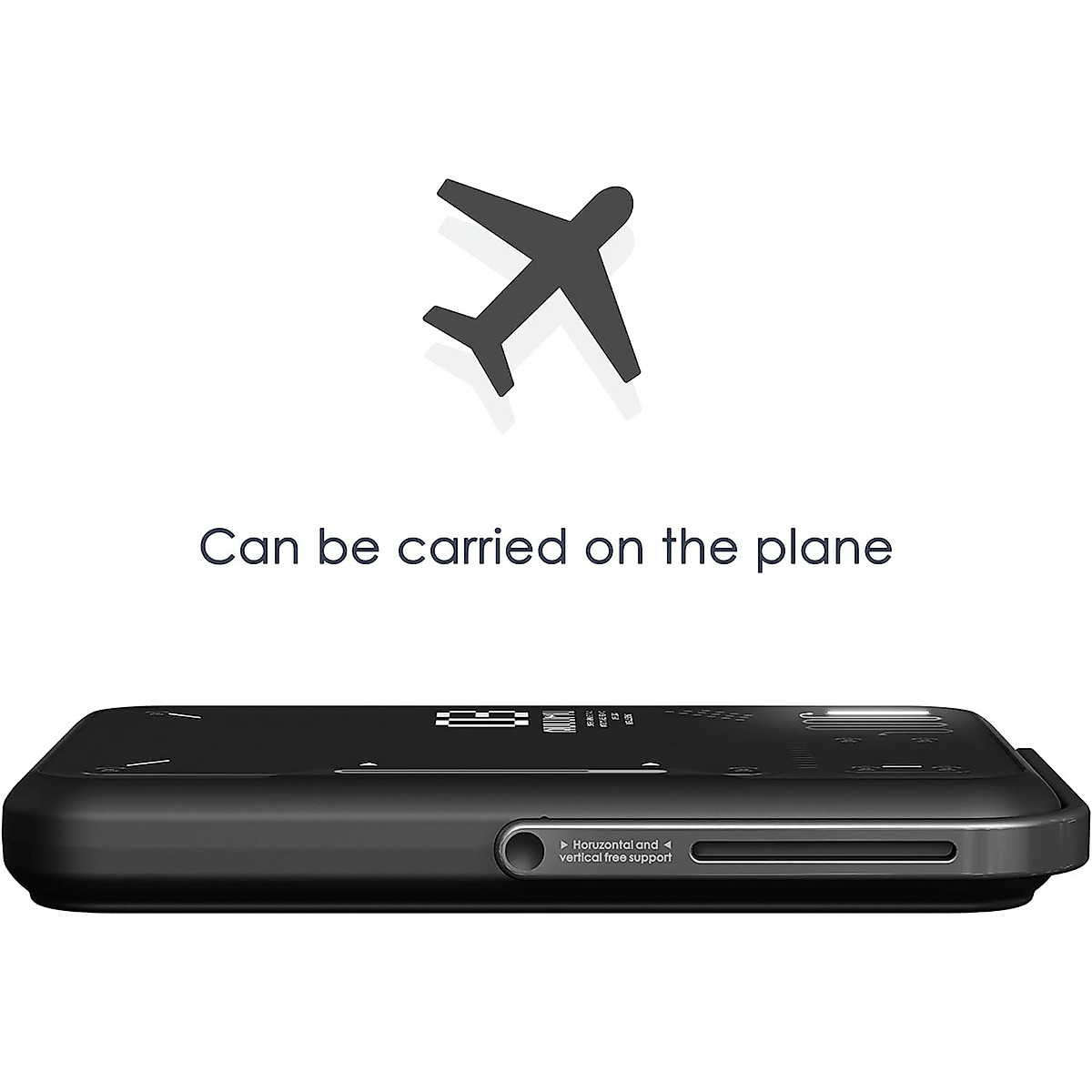 Aulumu M03 Wireless Magnetic Battery [for MagSafe] with Stand Battery Pack 3,500mAh, Wireless Portable Charger Compatible with iPhone 15/14/13/12 Series - Black