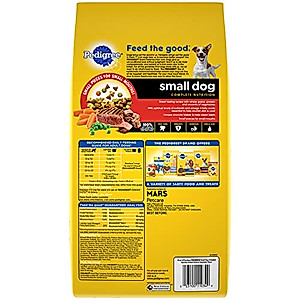 PEDIGREE Small Dog Complete Nutrition Small Breed Adult Dry Dog Food Grilled Steak and Vegetable Flavor Dog Kibble, 3.5 lb. Bag