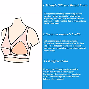Mastectomy Breast Prosthesis for Women Silicone Breast for Surgery Ladies Artificial Pad Transparent Only One Piece