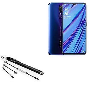 BoxWave Stylus Pen Compatible with Oppo A9 - EverTouch Capacitive Stylus, Fiber Tip Capacitive Stylus Pen for Oppo A9 - Jet Black