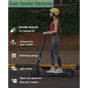 WELLSTRONG Scooter Front Fender Replacement for Electric Scooters Ninebot ES1/ES2/ES3/ES4 Kick Scooter Fender Repair Part Mud Fender