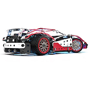 Meccano, 25-in-1 Motorized Supercar STEM Model Building Kit with 347 Parts, Real Tools and Working Lights, Kids Toys for Ages 10 and Up
