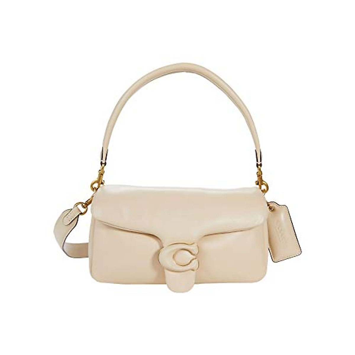 COACH Leather Covered C Closure Pillow Tabby Shoulder Bag 26 B4/Ivory One Size