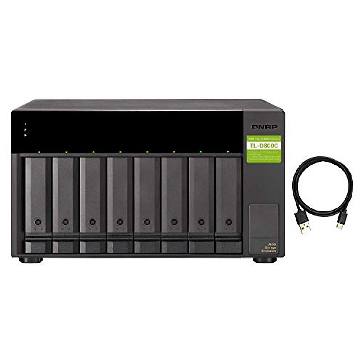 QNAP TL-D800C 8 Bay Desktop JBOD Storage Enclosure with USB 3.2 Gen 2 Type-C Connectivity