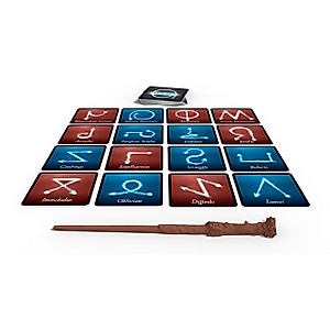 Harry Potter Spellcasters-A Charade Game with A Magical Spin - Cast Your Spell and Master Your Magic - Includes Spellcaster Wand (Replica of Harry Potter's Wand), 32 Spell and 32 Spellcaster Cards