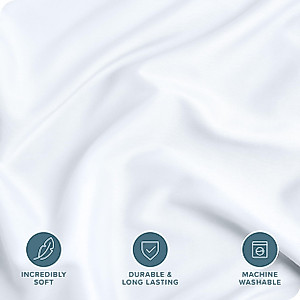 Bare Home Bedding Duvet Cover Queen Size - Premium 1800 Super Soft Duvet Covers Collection - Lightweight, Cooling Duvet Cover - Soft Breathable Bedding Duvet Cover (Queen, White)