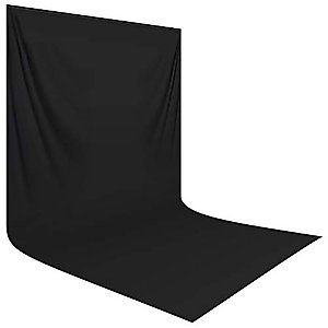 Hemmotop Black Backdrop Background 10 x 20ft Black Backdrop Screen for Photography Black Photo Backdrop Cloth for Photo Video Studio and Televison