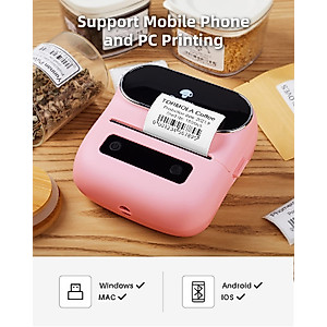 Phomemo M220 Portable Thermal Label Makers, Wireless Label Printer for Address, Labeling, Mailing, Office Supplies Organizing, Label Maker Machine with Tape, Sticker Printer with 3 Rolls of Labels