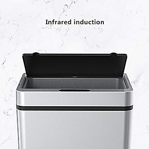 Zeiwohndc Intelligent Induction Trash Can Automatic Sensing Garbage Bin Smart Infrared Motion Sensor Waste Basket, 4 Gallons