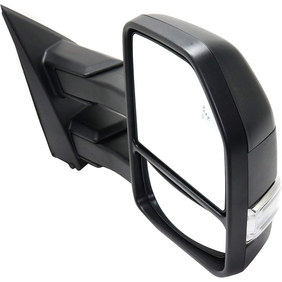 Kool Vue Power Heated Towing Mirrors for Ford F-150 2015-2018 Power Fold With Signal Light, Blind Spot Light, Memory & Puddle Lamp; Without Auto-Dimming Textured Pair