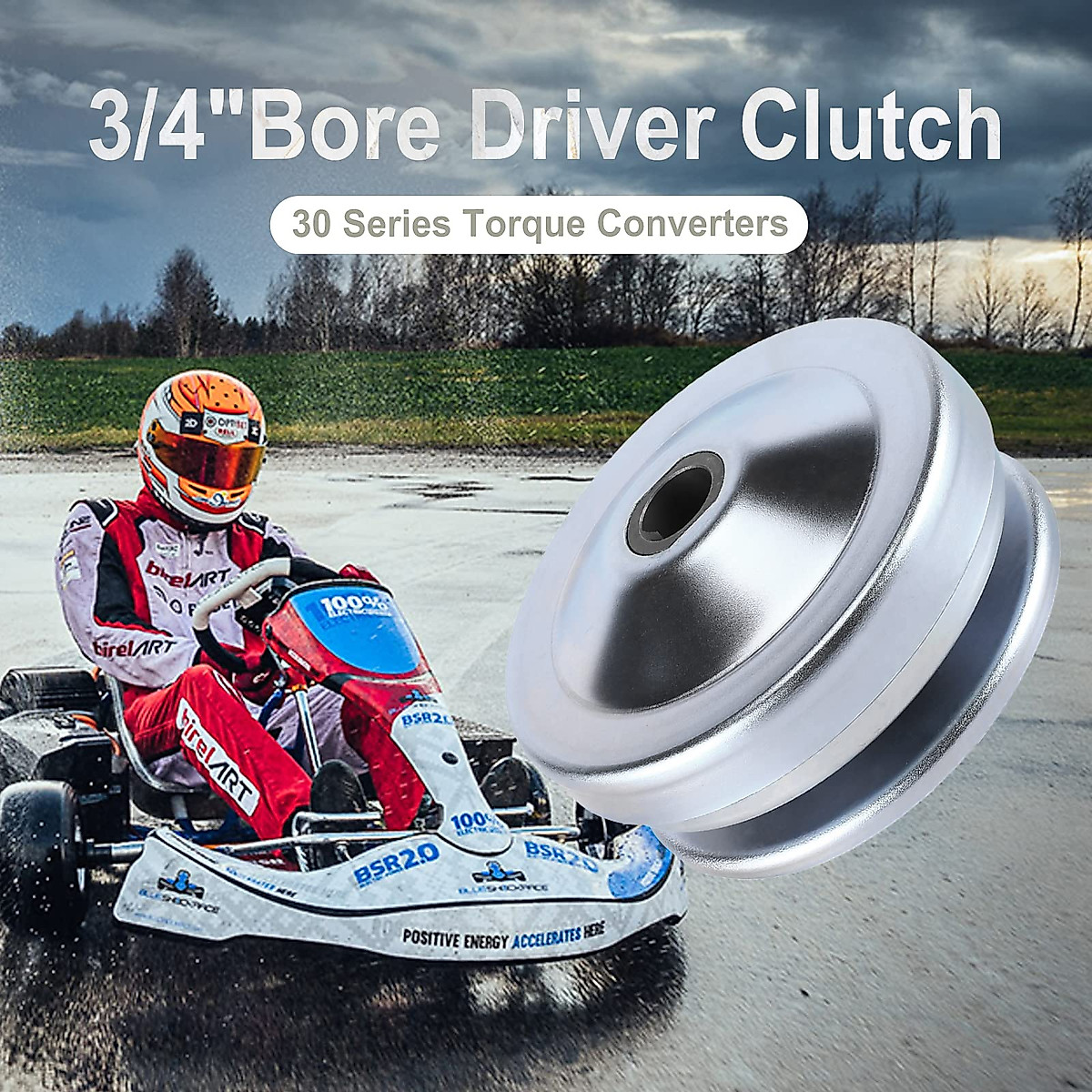 BATONECO 30 Series Go Kart Torque Converter Driver Clutch Replacement for Comet Manco 3/4" Bore Max Torque/Go Kart 219552,5957