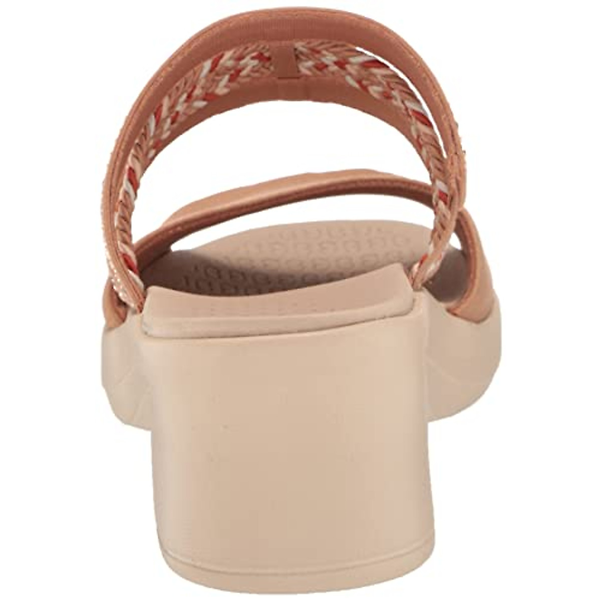 BZees Womens Fireworks Wedge Sandal Cafe Tan Woven 8 M