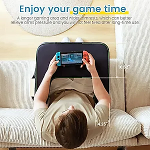 Keduwa Reading Pillow for Gaming,Lap Desk Pillow for Laptop，Arm Rest Pillow for Reading, Working, Crocheting, Playing Steam Deck Switch or Sitting in Bed,Sofa