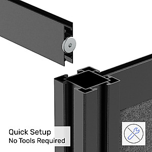 Stand Up Desk Store ReFocus Modular and Expandable Office Partition Wall System (70" W x 70" H Freestanding Divider Wall)
