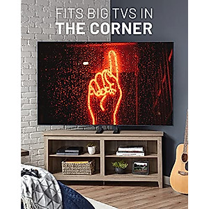 ECHOGEAR Universal Large TV Stand - Height Adjustable Base for TVs Up to 77" - Wobble-Free Replacement Stand Works w/ Any TV Including Vizio, TCL, Samsung & More - Flat Design Compatible w/ Soundbars
