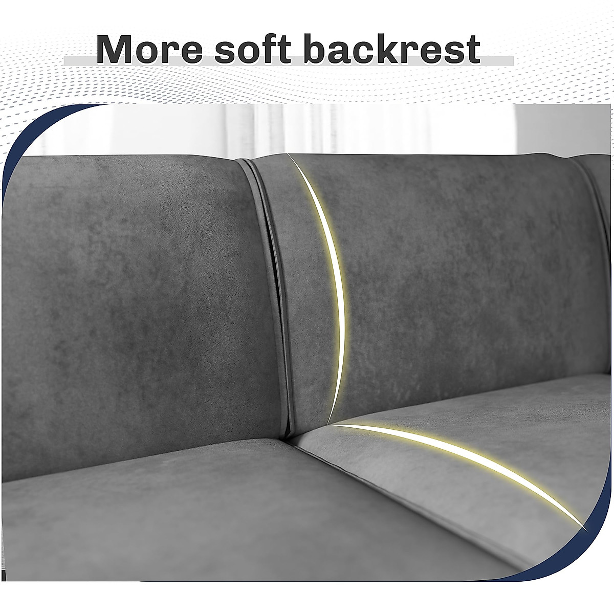 JAMFLY Modular Sectional Sofa U Shaped Sectional Couch with Reversible Chaise Convertible Sectional Couches for Living Room, 6 Seat Sofa Couch with Ottomans, Drak Grey