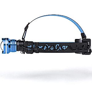 Outdoor Pro Gear LED Headlamp Flashlight [3-AA Batteries Included] Magnifying Lens, Head Lamp for Camping, Caving, Search & Rescue, Super Bright Spotlight Headlight, Emergency Supplies (Blue)