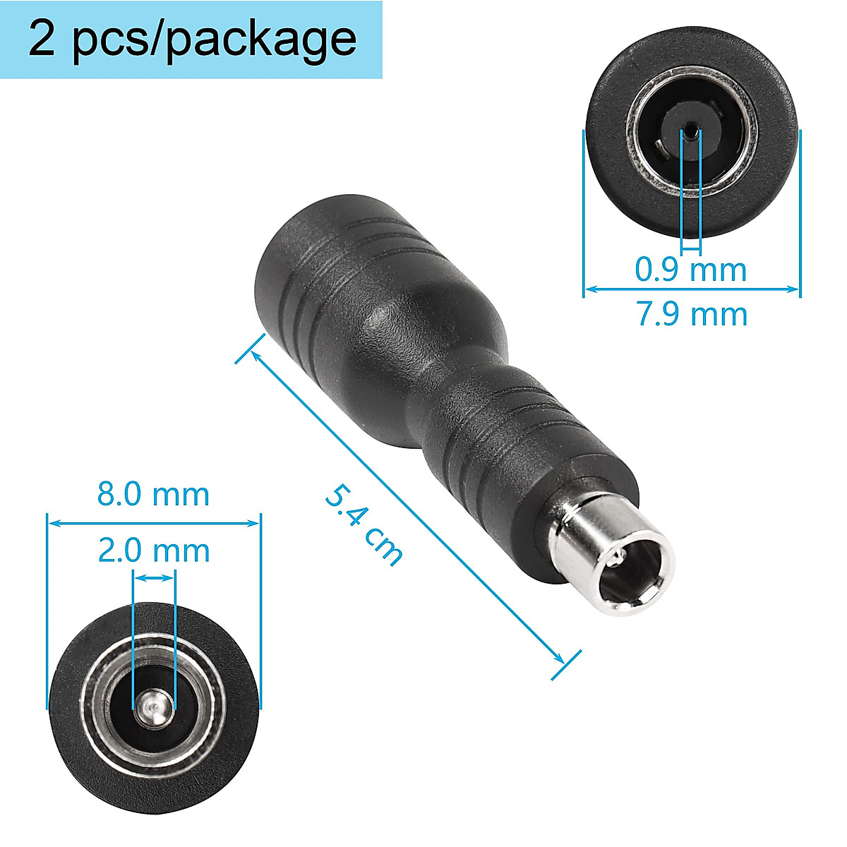 SinLoon DC7909 to DC8020 Adapter, DC7909 Female to DC8020 Male Connector Adapter,for 100W 150W 180W 200W Solar Panel, Compatible with Solar Power Station Explorer Series 1500(2 PCS)