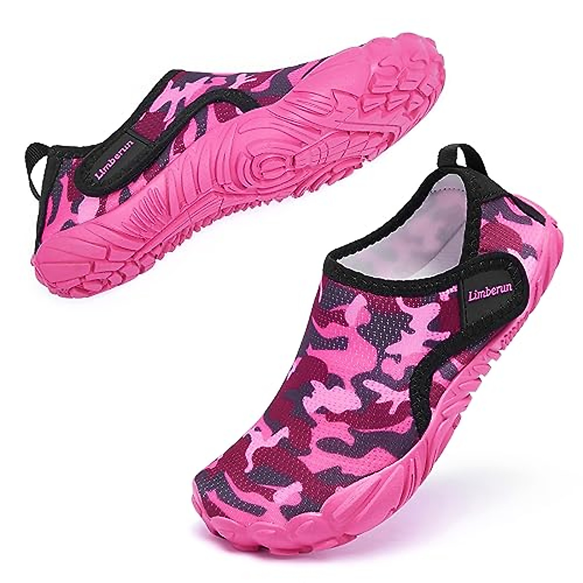 Limberun Kids Water Shoes for Girls Boys Pool Shoes Swim Shoes Kids Beach Shoes for Kids Aqua Shoes for Kids Quick Dry Non-Slip,Youth Water Shoes Comfortable Rose 5