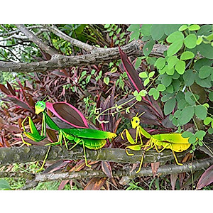 GIFTME 5 Metal Mantis Garden Yard Art Decor Set of 2 Lawn Patio Tree Ornaments Sculpture