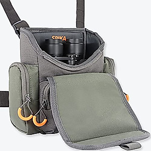 SPIKA Binocular Harness Chest Pack,Bino Harness with Waterproof Rangefinder Case,Bino Chest Case for Hunting